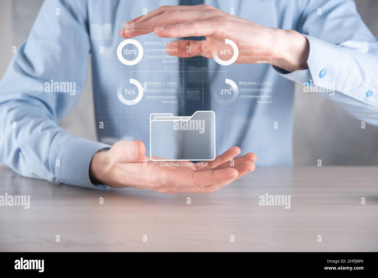 Business developer hand using board framework on virtual modern ...