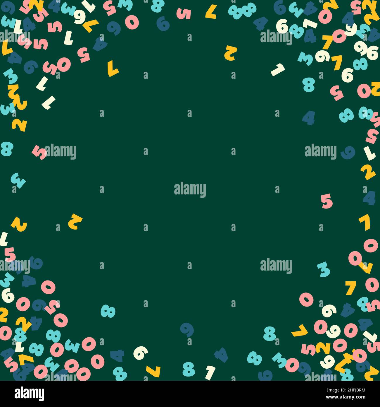 Falling pastel numbers. Math study concept with flying digits. Fancy ...