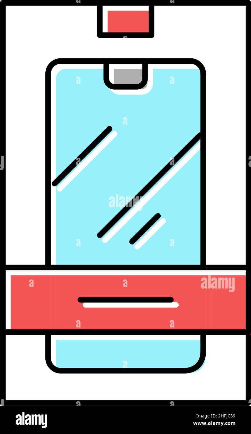 mobile phone box color icon vector illustration Stock Vector Image ...