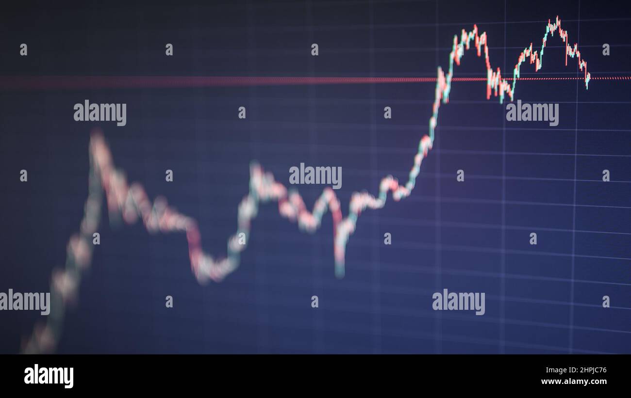 Increasing candlestick chart related to financial markets Stock Photo ...