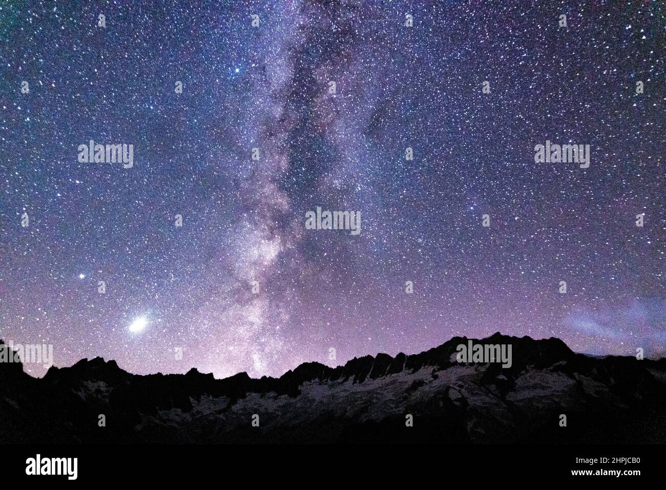 Beautiful view of the Milky Way In the starry shiny night sky Stock ...