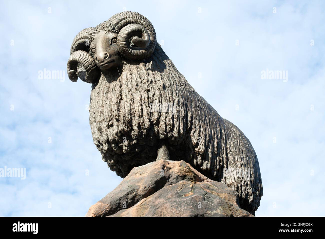 The Moffat Ram statue, High Street, Moffat, Scotland Stock Photo - Alamy