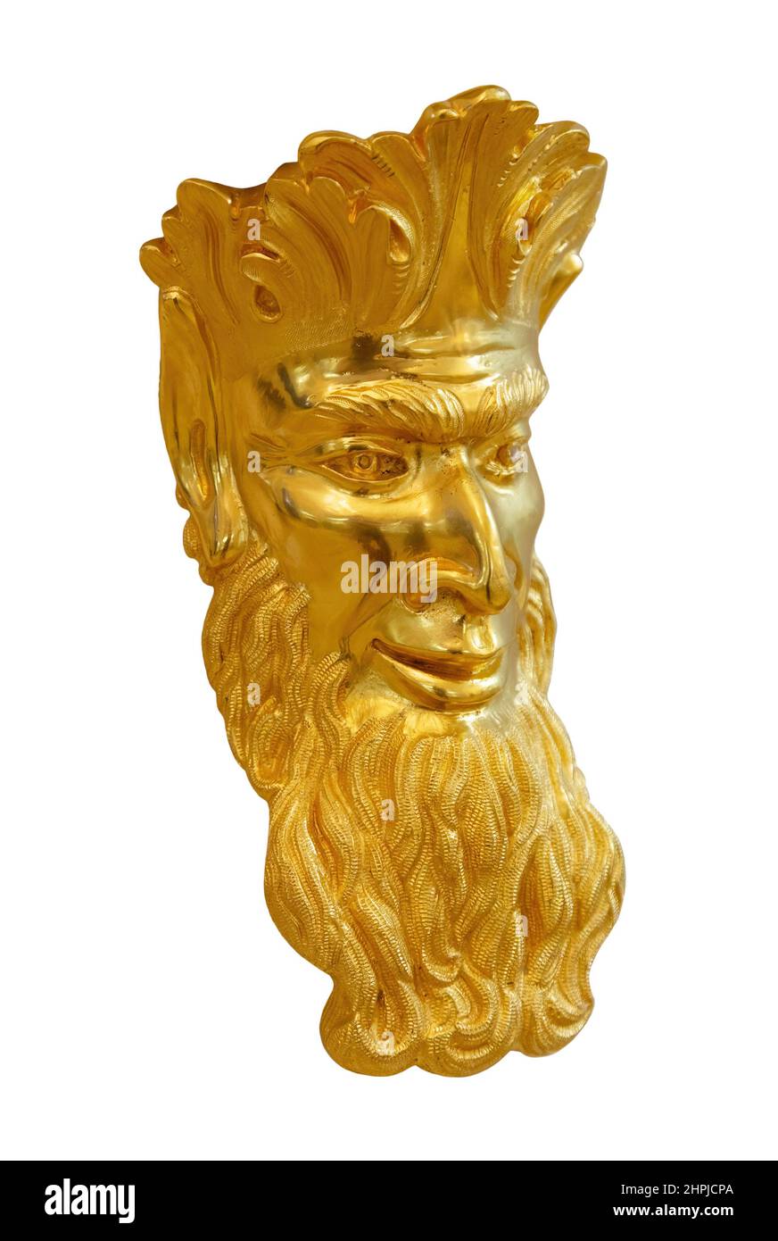 Fragment of antique statue of Pan Faunus. God of the wild, nature and ...