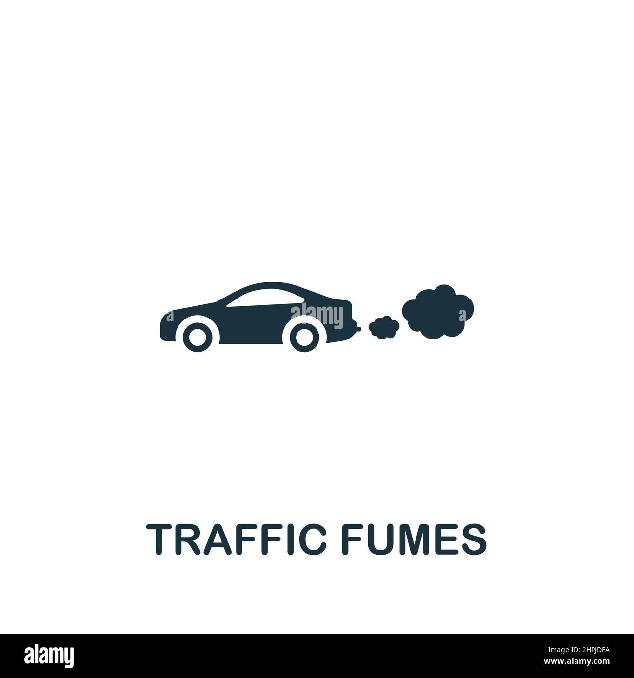 Traffic Fumes icon. Monochrome simple icon for templates, web design ...