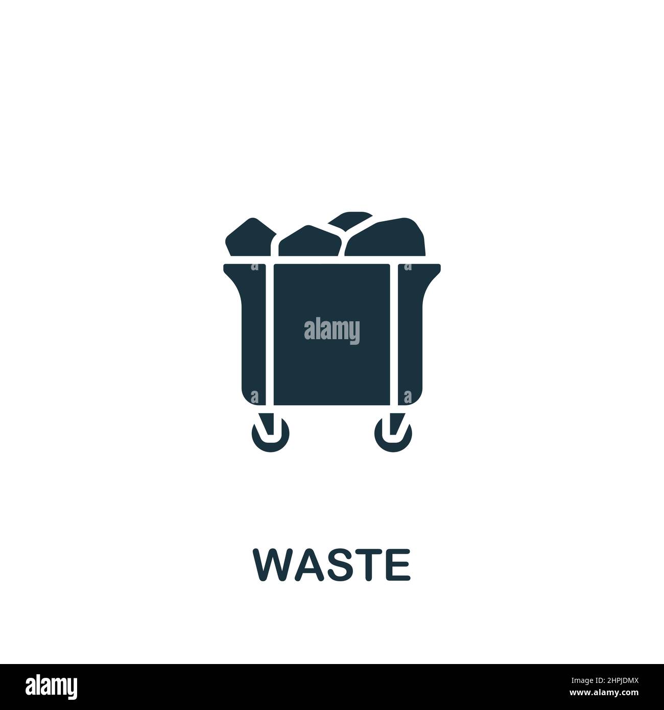 Waste icon. Monochrome simple icon for templates, web design and ...