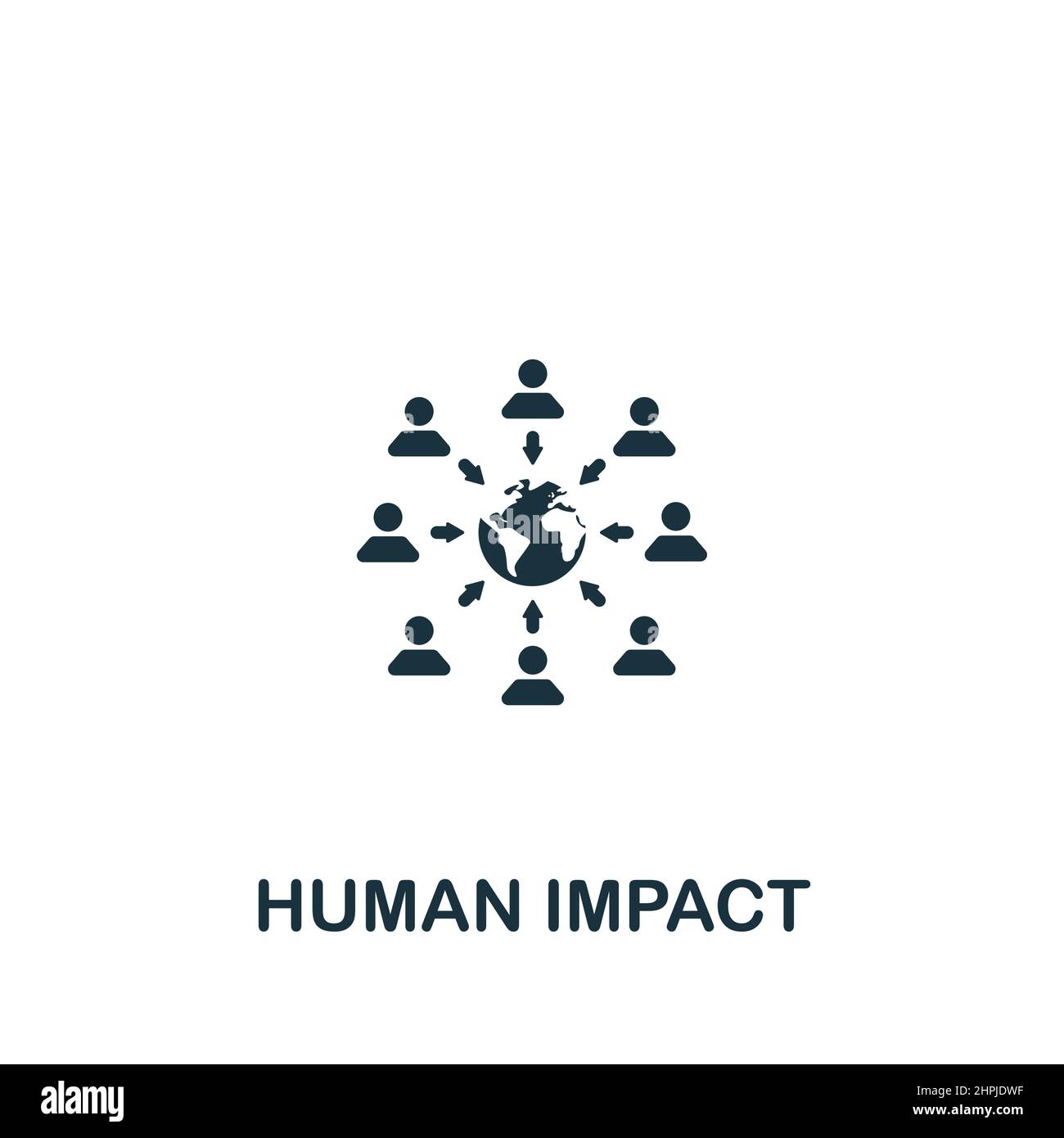 Human Impact icon. Monochrome simple icon for templates, web design and ...