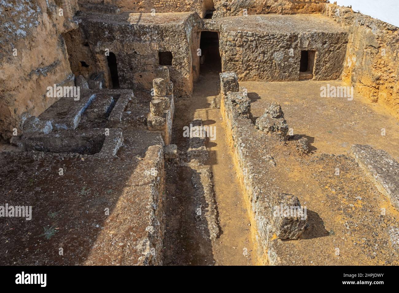 View of the Roman necropolis in Carmona Stock Photo - Alamy