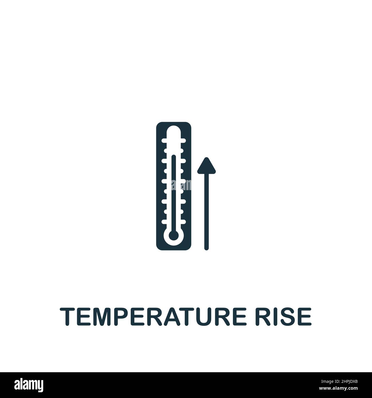 Temperature Rise icon. Monochrome simple icon for templates, web design ...