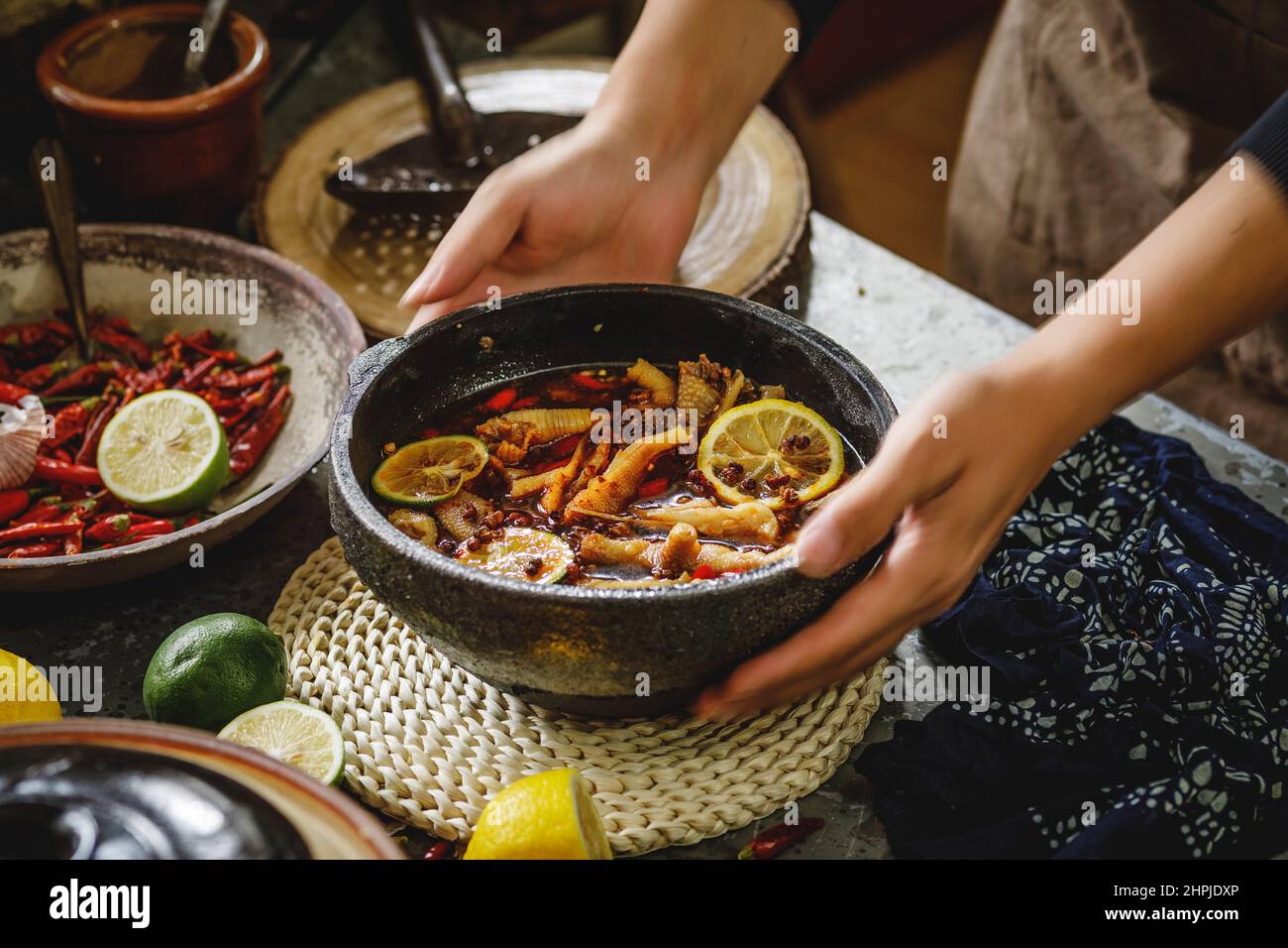 Pickled chicken feet hi-res stock photography and images - Alamy