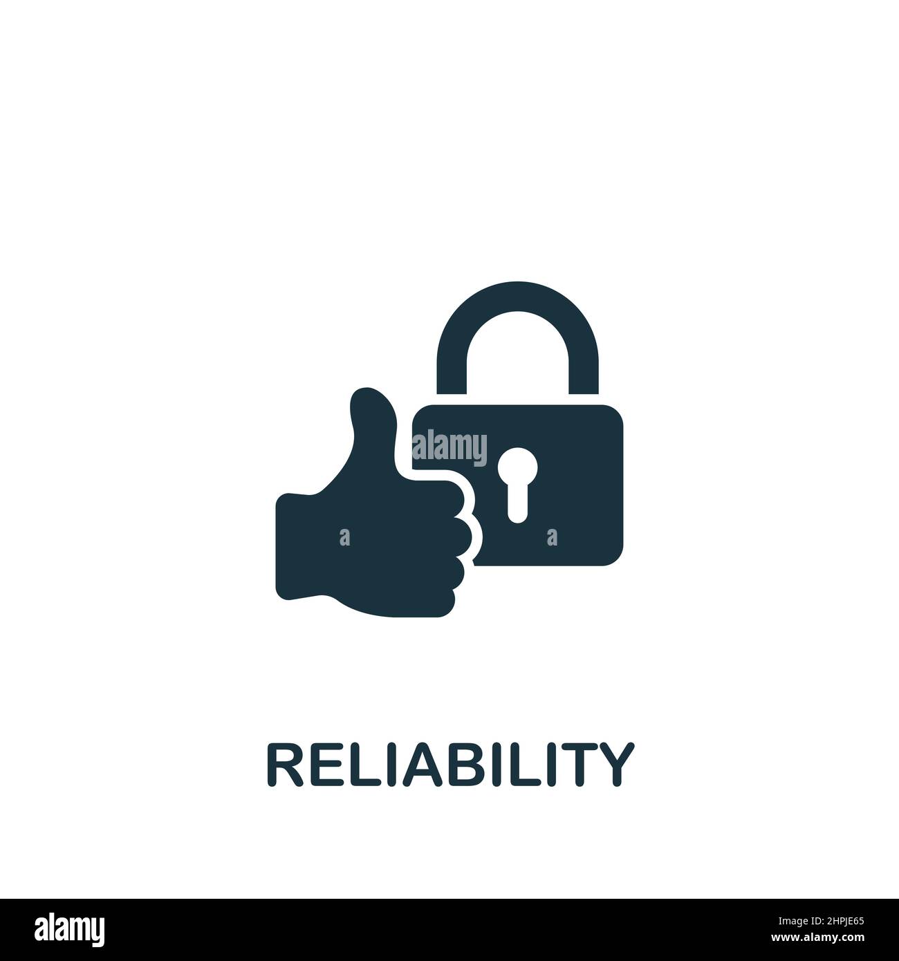 Reliability icon. Monochrome simple icon for templates, web design and ...