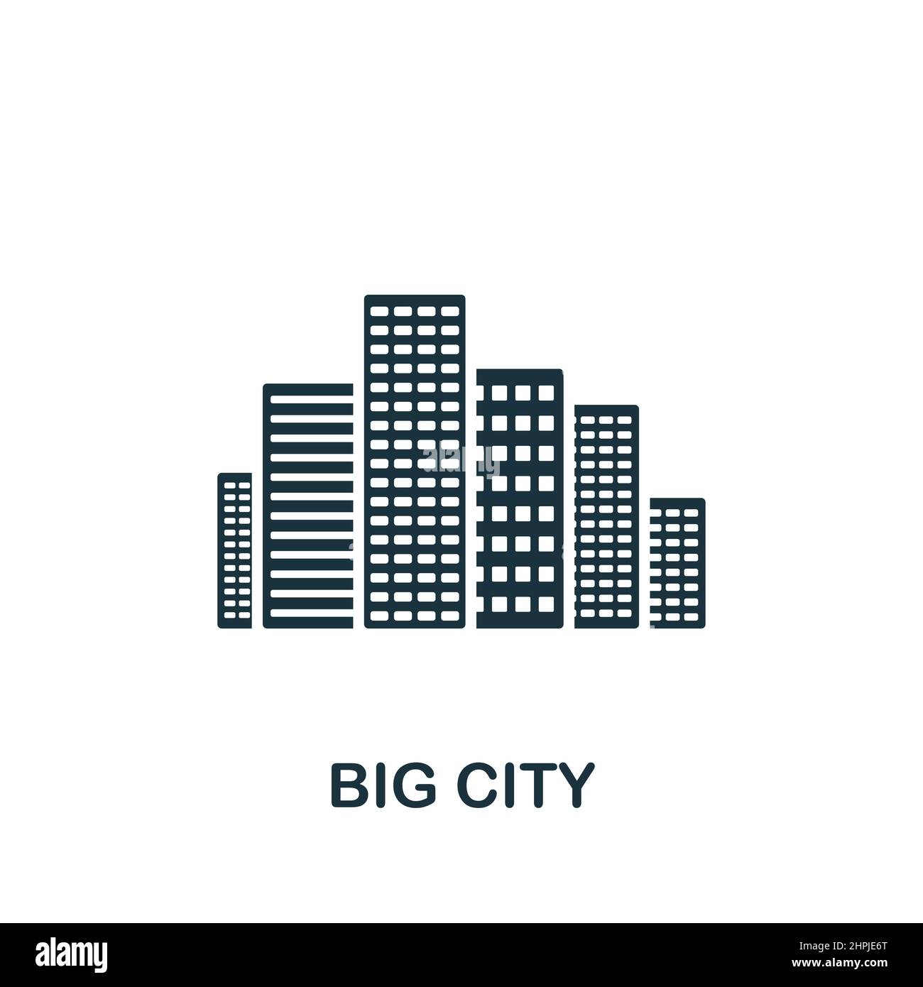 Big City icon. Monochrome simple icon for templates, web design and ...
