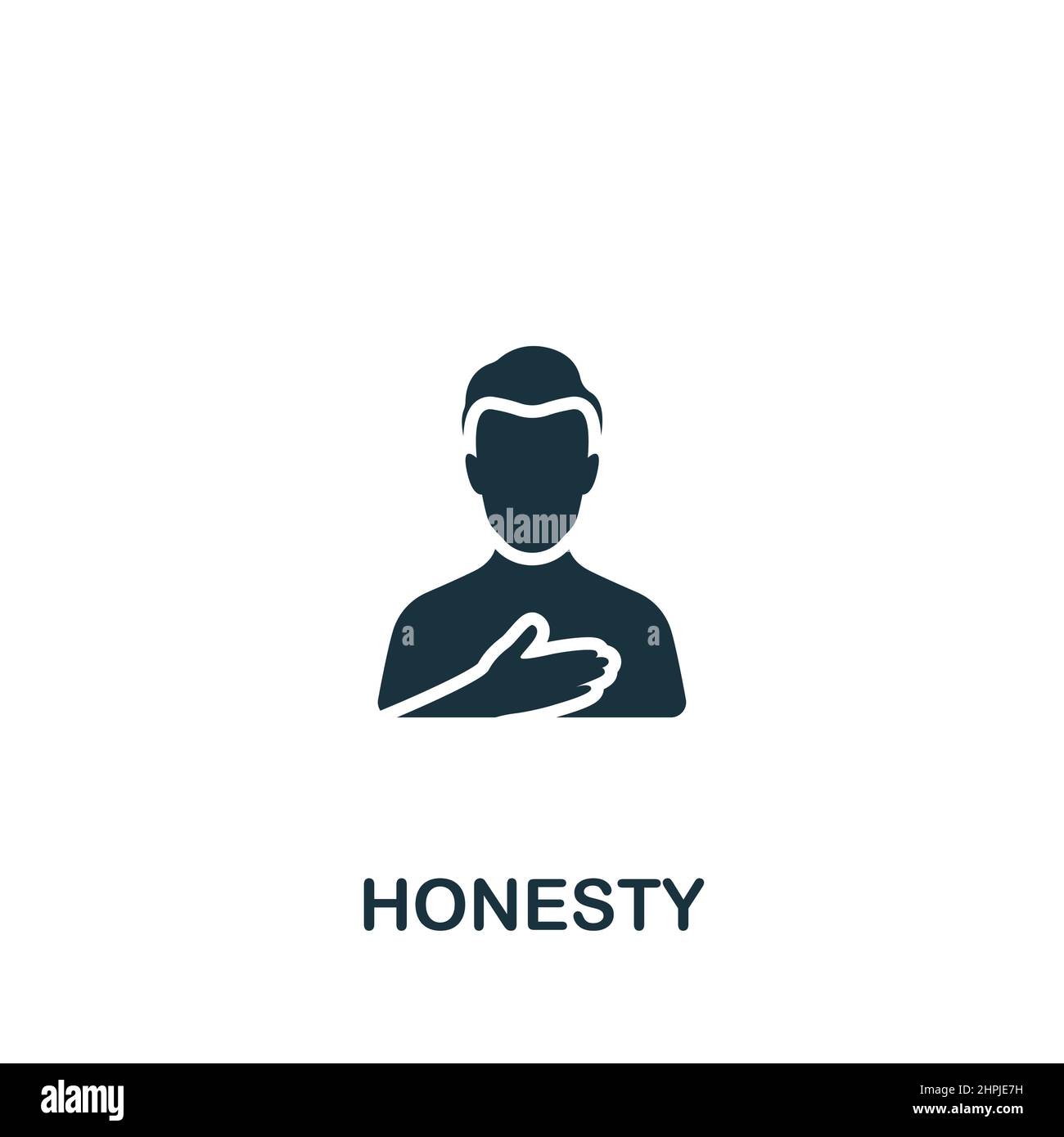Honesty icon. Monochrome simple icon for templates, web design and ...
