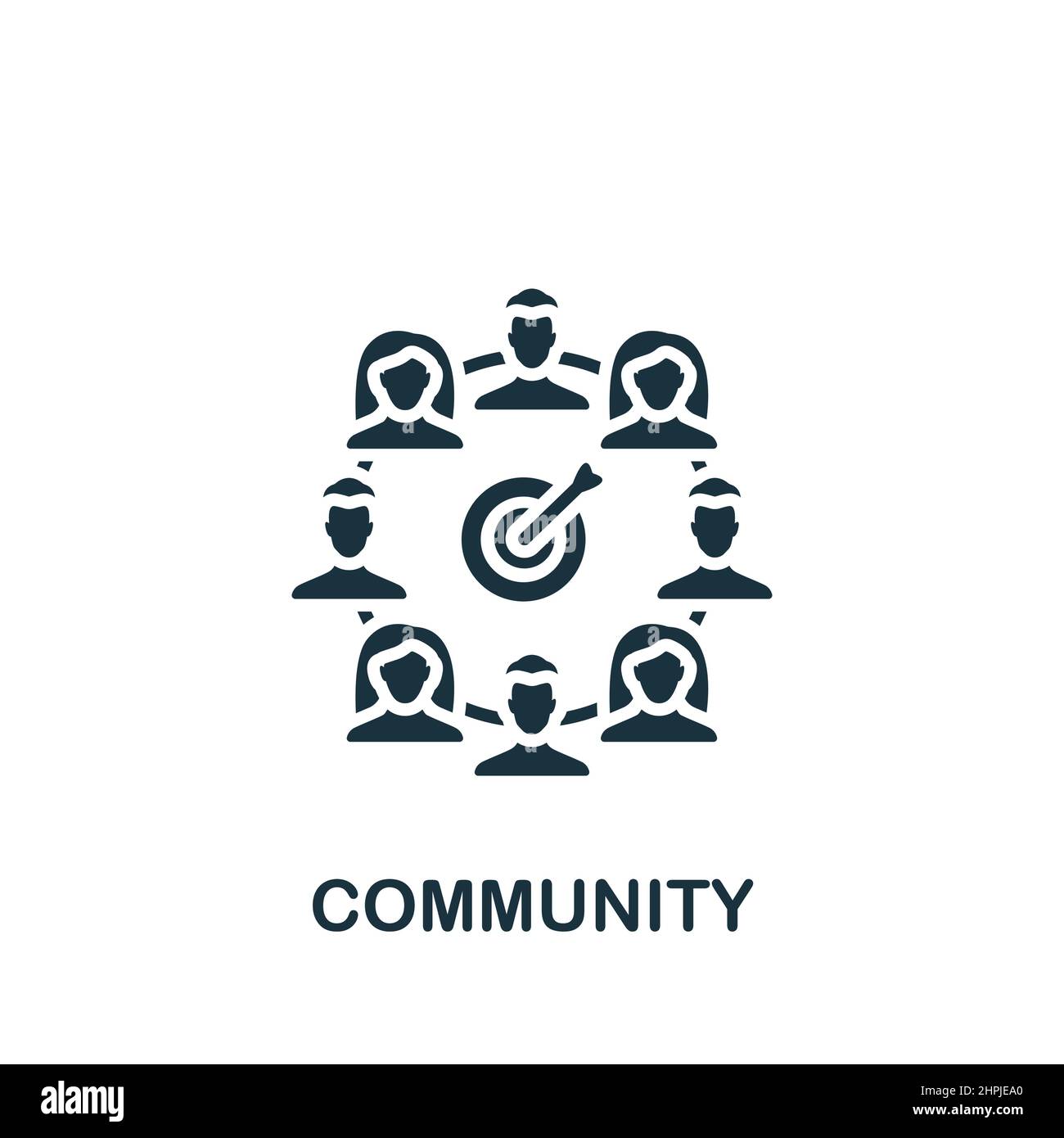 Community icon. Monochrome simple icon for templates, web design and ...