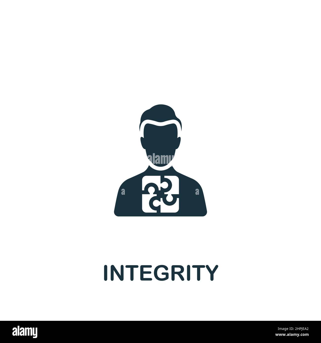 Integrity icon. Monochrome simple icon for templates, web design and ...