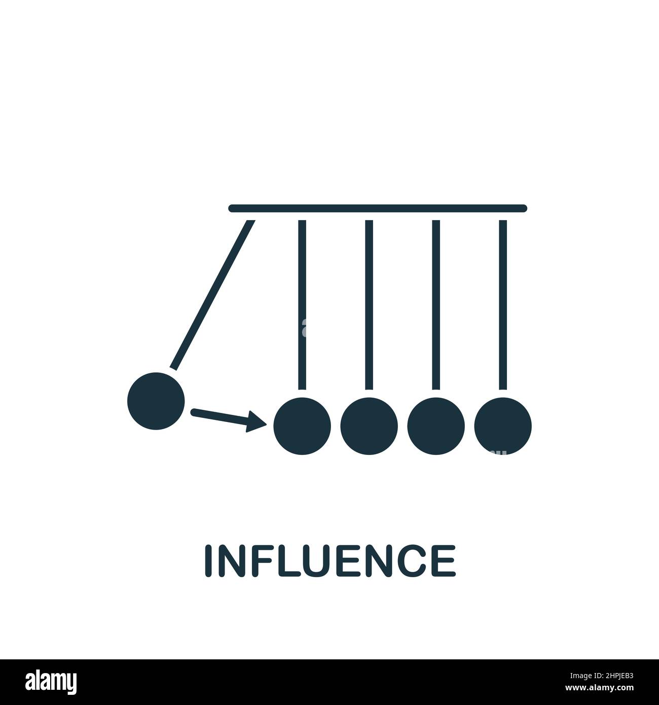 Influence icon. Monochrome simple icon for templates, web design and ...