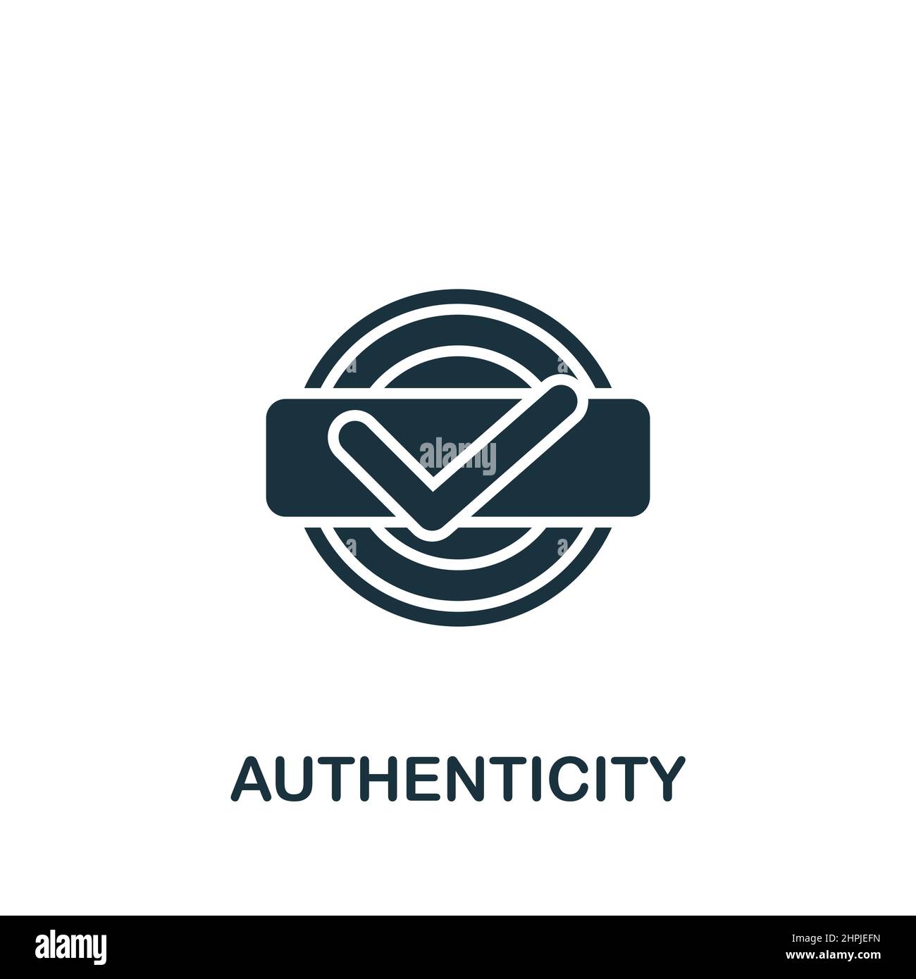 Authnticity icon. Monochrome simple icon for templates, web design and ...