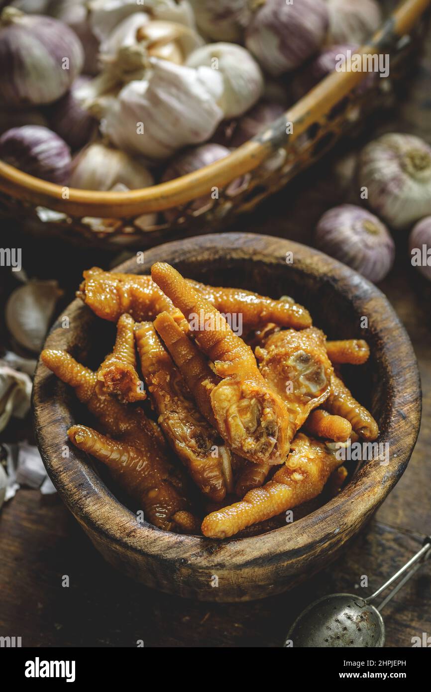Chicken Feet with Pickled Peppers Stock Photo - Alamy