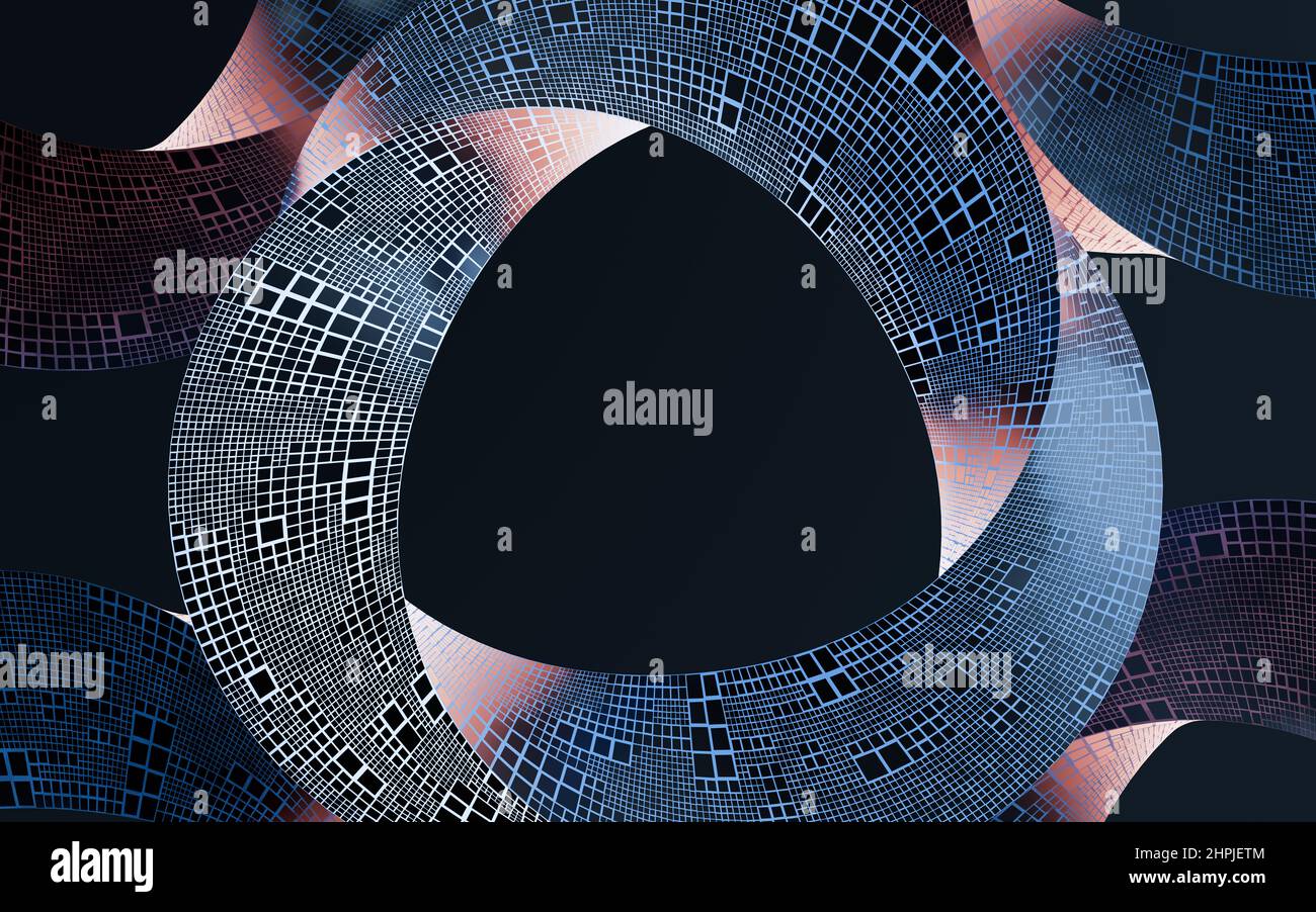 Dark metal Mobius Strip, 3d rendering. Computer digital drawing Stock ...