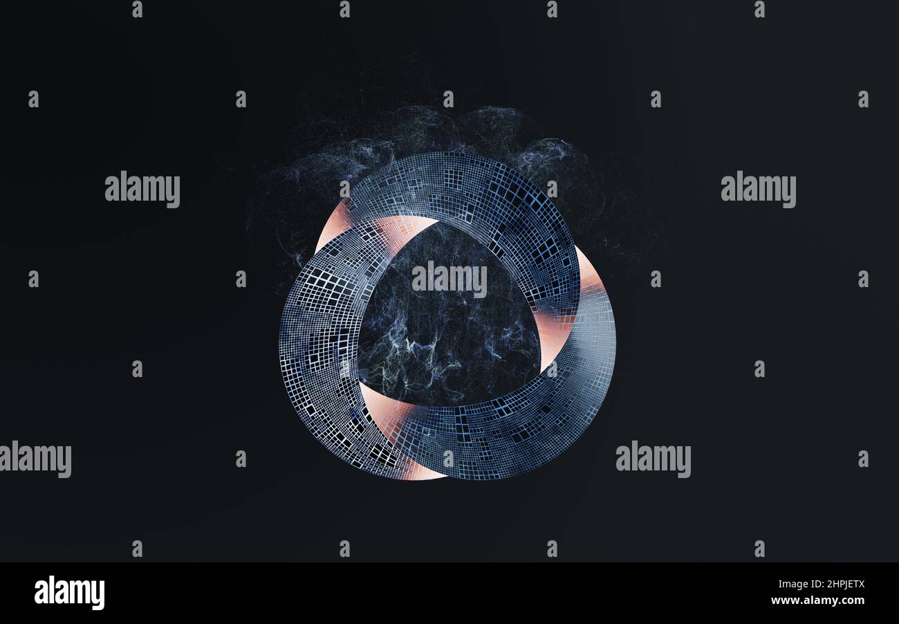 Dark metal Mobius Strip, 3d rendering. Computer digital drawing Stock ...