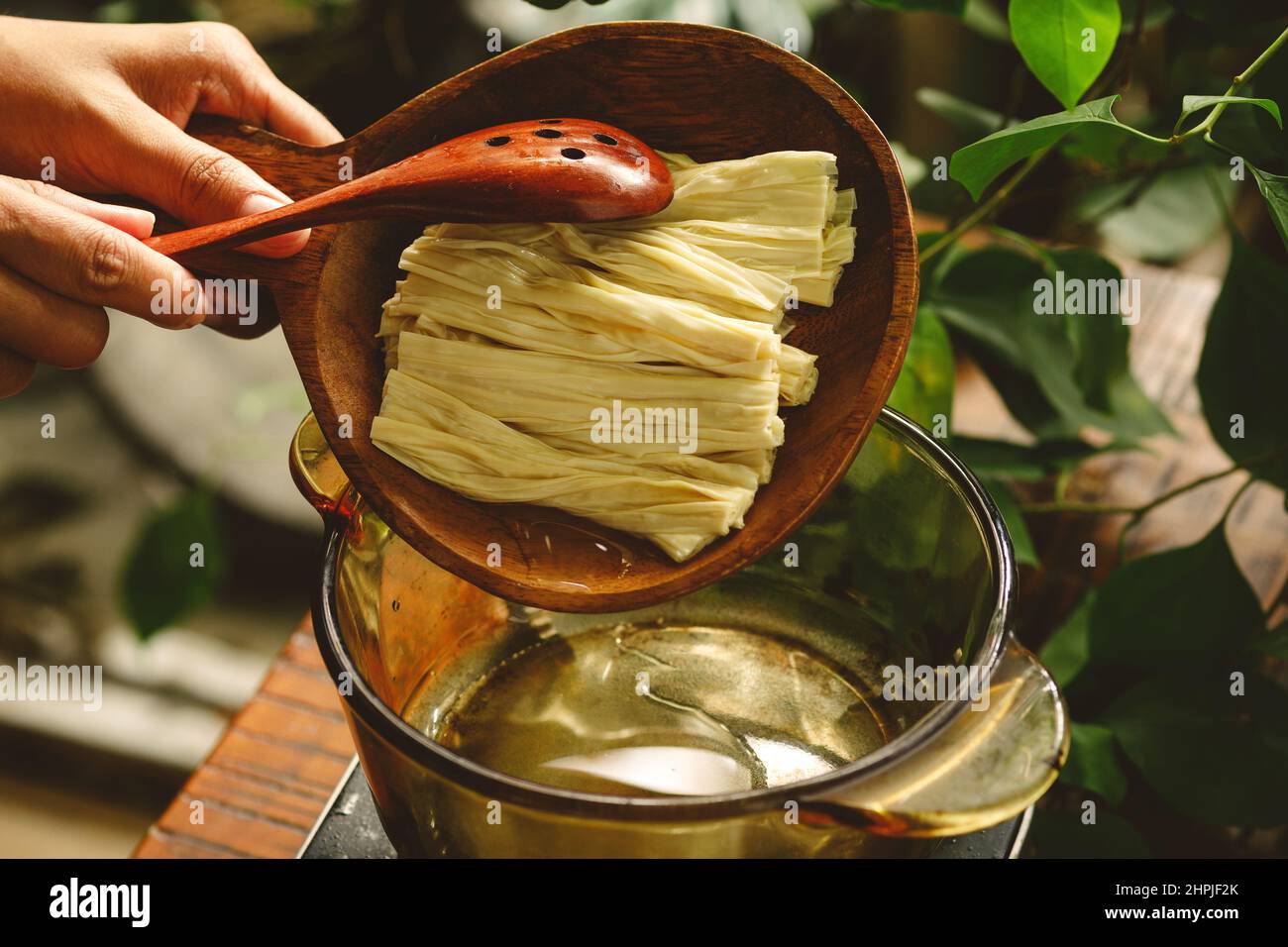 Fresh bean curd stick Stock Photo - Alamy