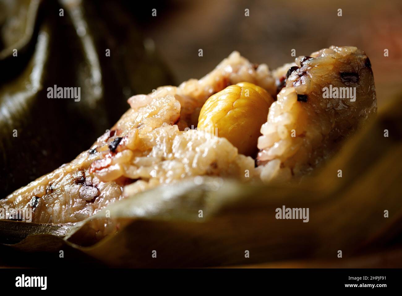 Glutinous Rice Wrapped in Bamboo Leaves Stock Photo - Alamy