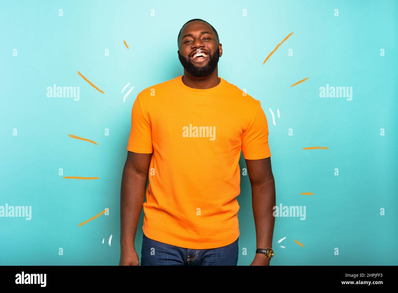 Portrait guy expression emotion surprise hi-res stock photography and ...