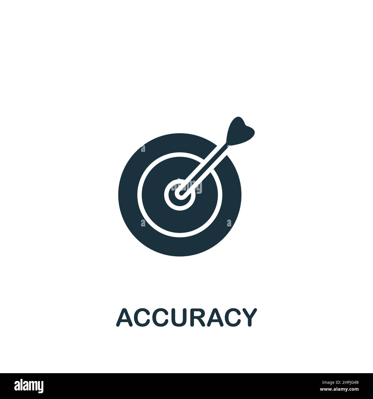 Accuracy icon. Monochrome simple icon for templates, web design and ...
