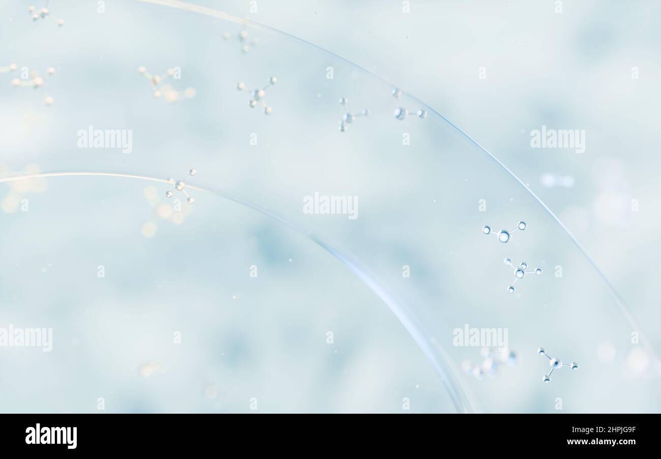 Biology molecules structure, 3d rendering. Computer digital drawing ...