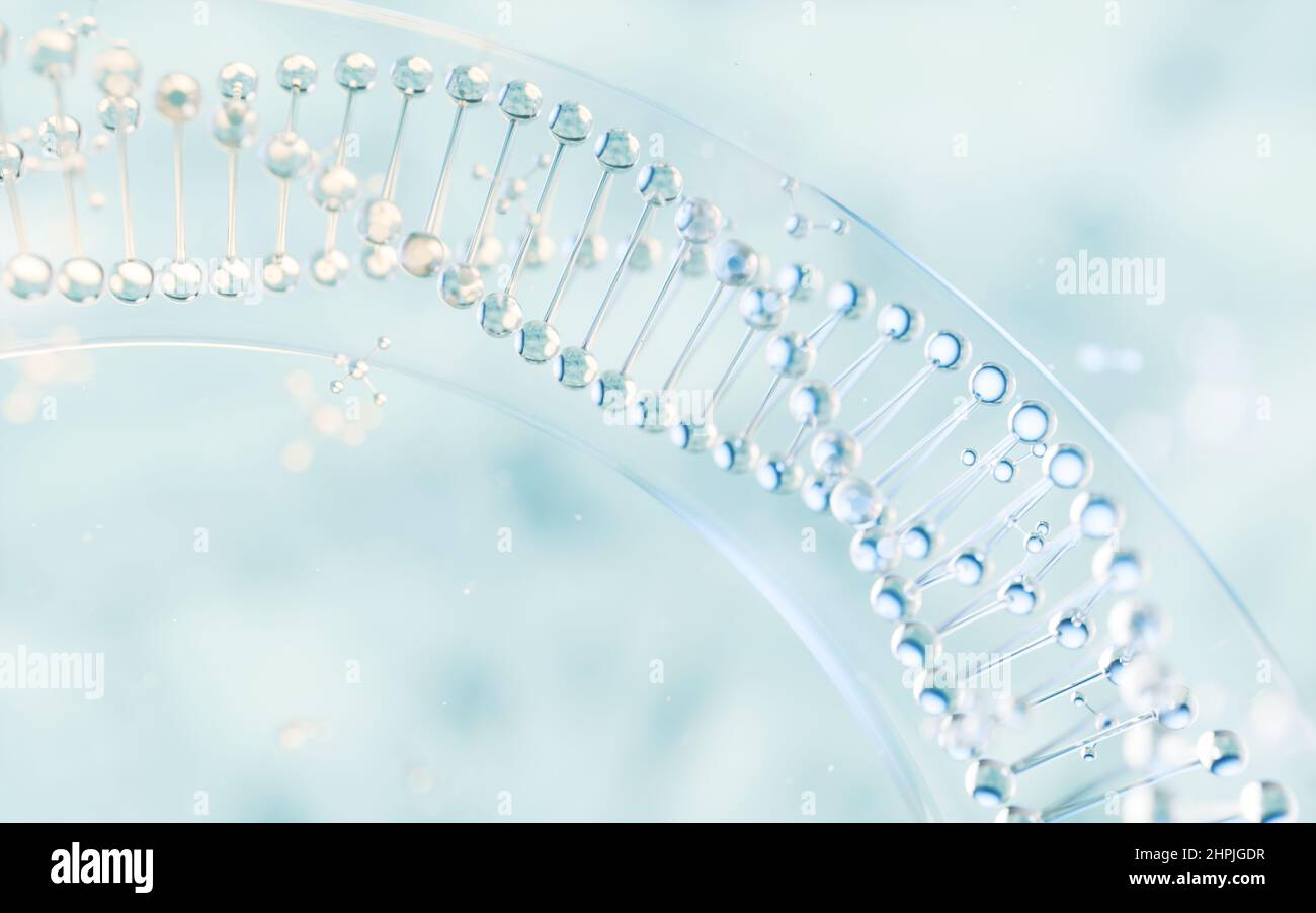 Biology molecules structure, 3d rendering. Computer digital drawing ...