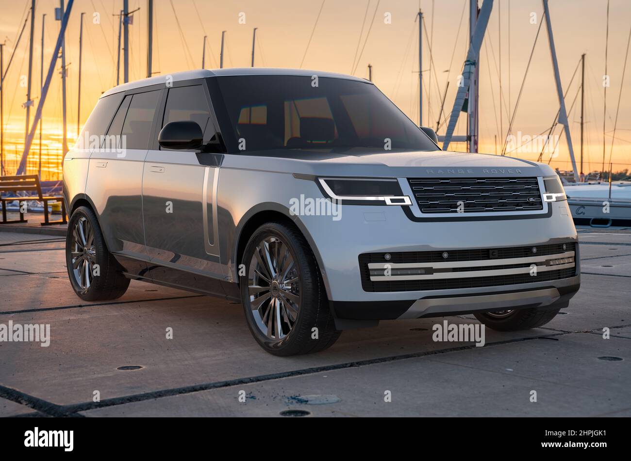 New Range Rover - Luxury SUV with high performance Stock Photo - Alamy
