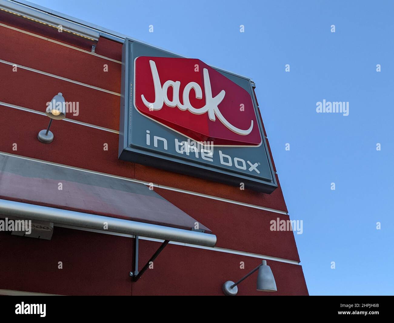 Jack in the Box restaurant signage Stock Photo - Alamy