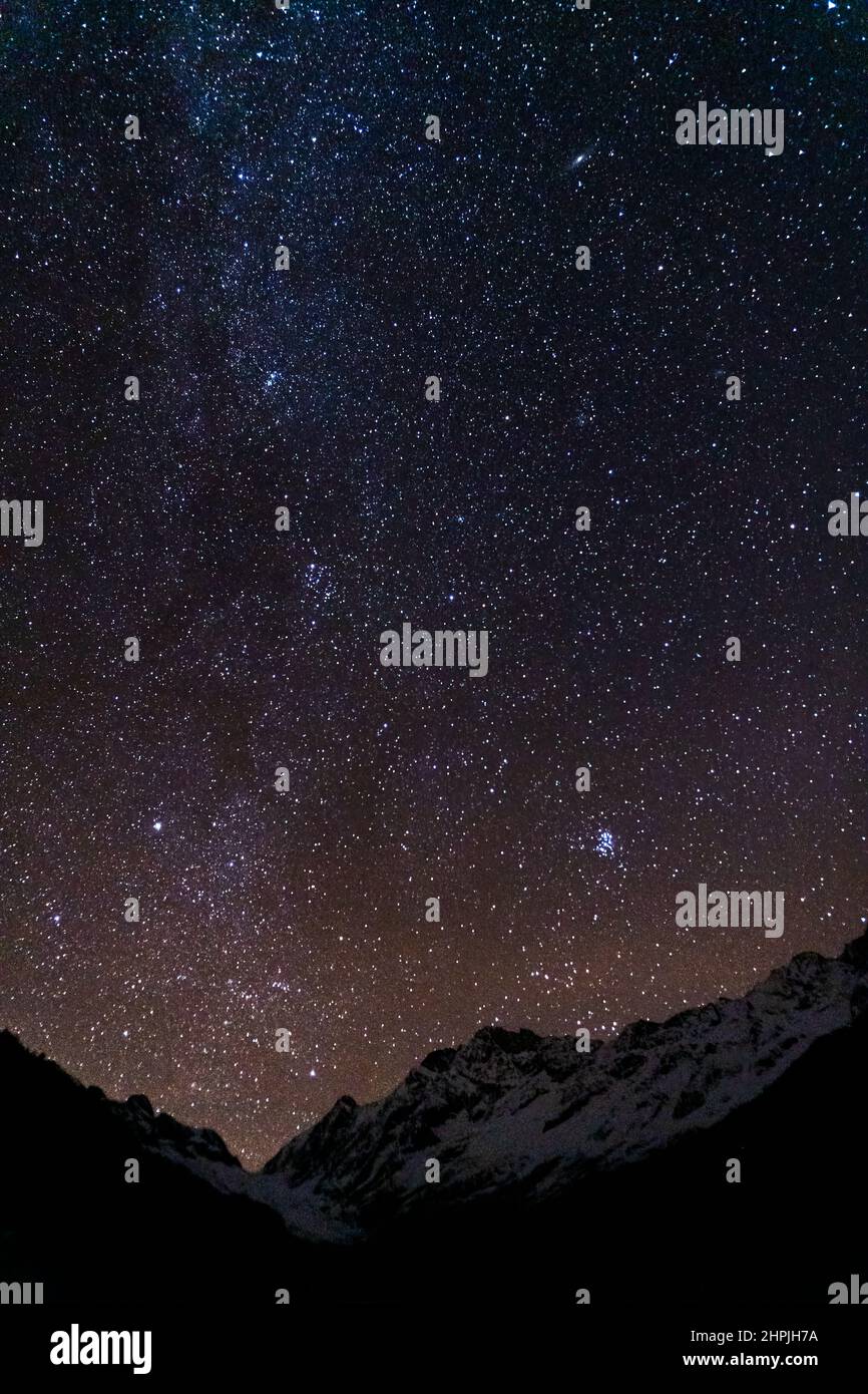 Beautiful view of the starry shiny night sky Stock Photo - Alamy