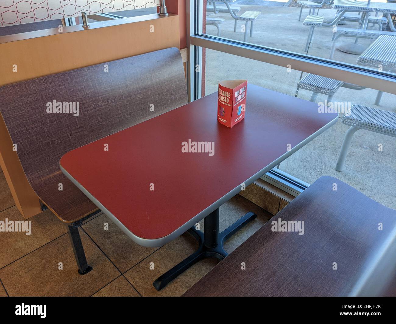 A lobby area in a fast food restaurant Stock Photo - Alamy