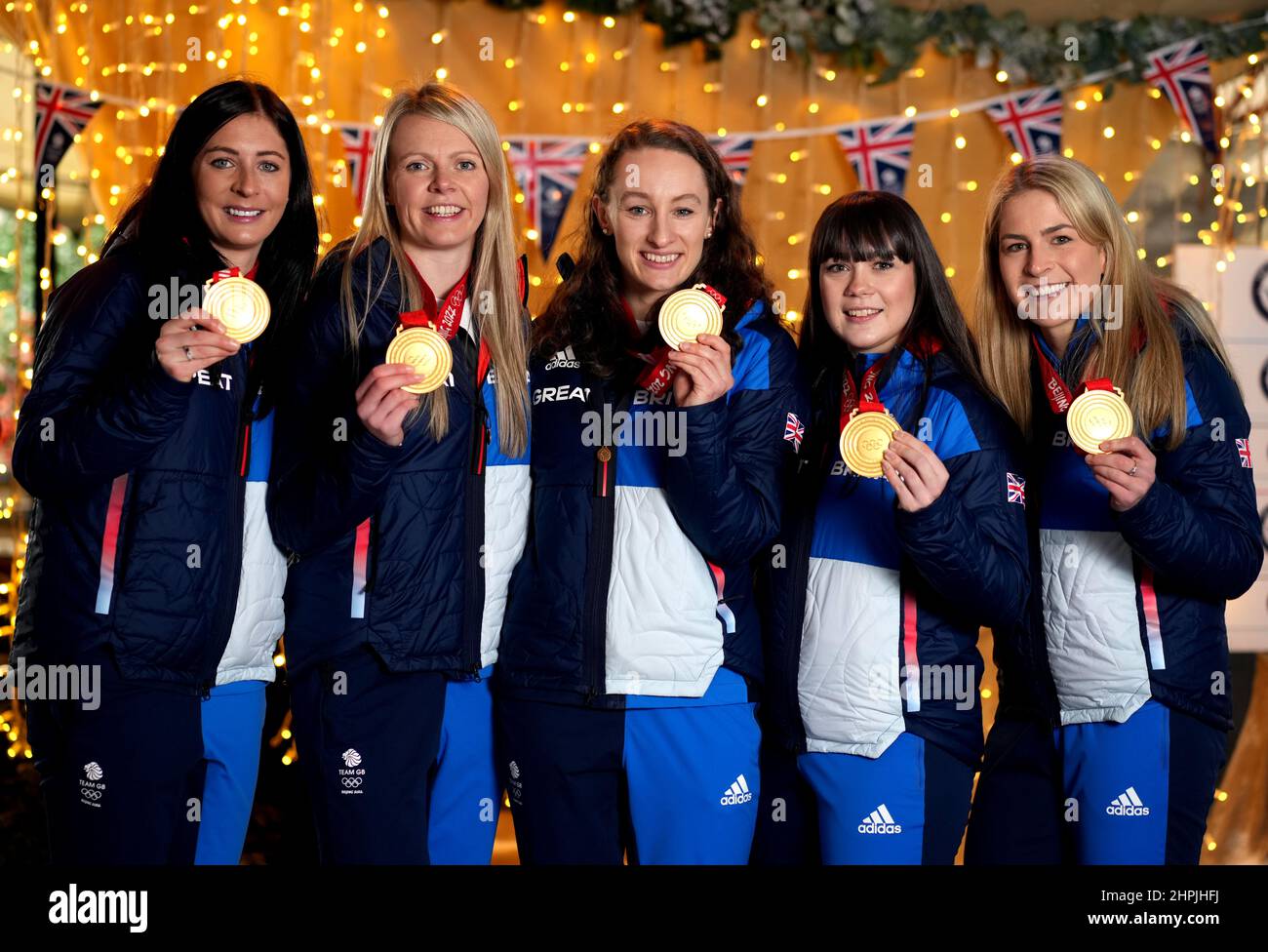 Great Britain curling Gold Medallists Eve Muirhead, Vicky Wright ...