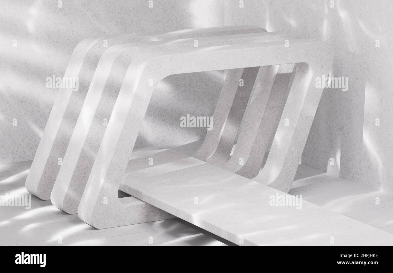 Abstract rhombus shape structure, 3d rendering. Computer digital ...