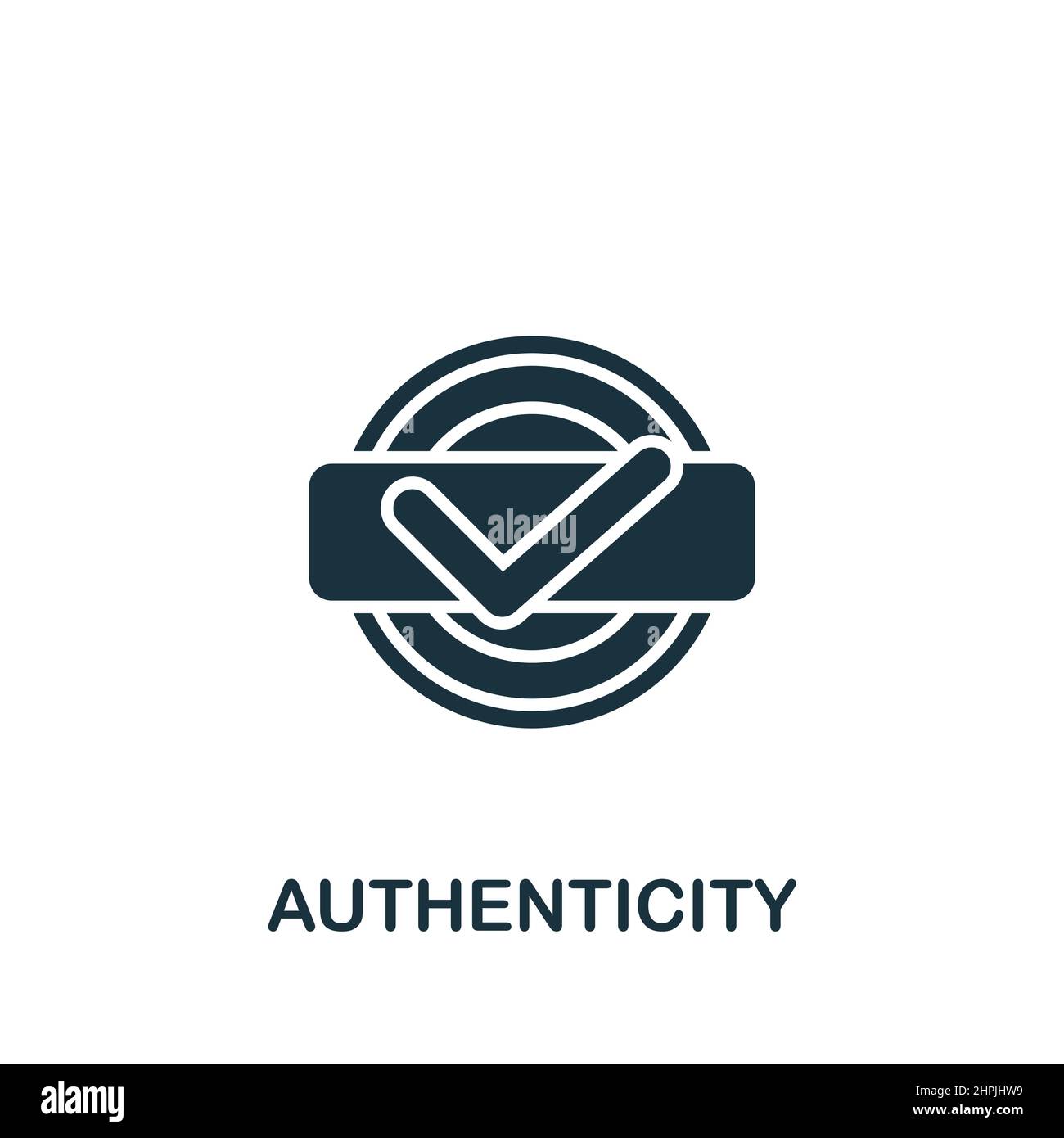 Authnticity icon. Simple line element symbol for templates, web design ...