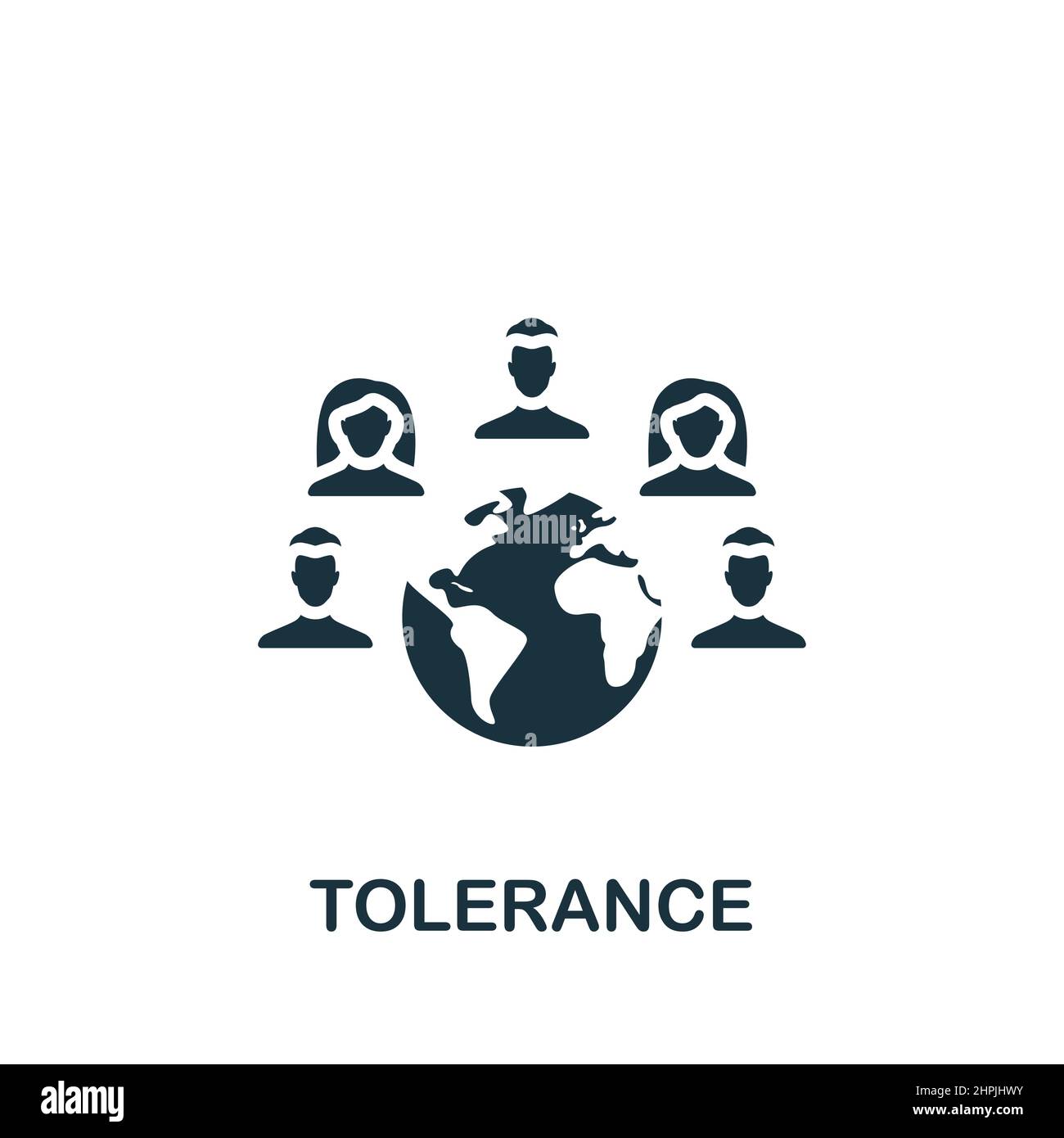 Tolerance icon. Monochrome simple icon for templates, web design and ...