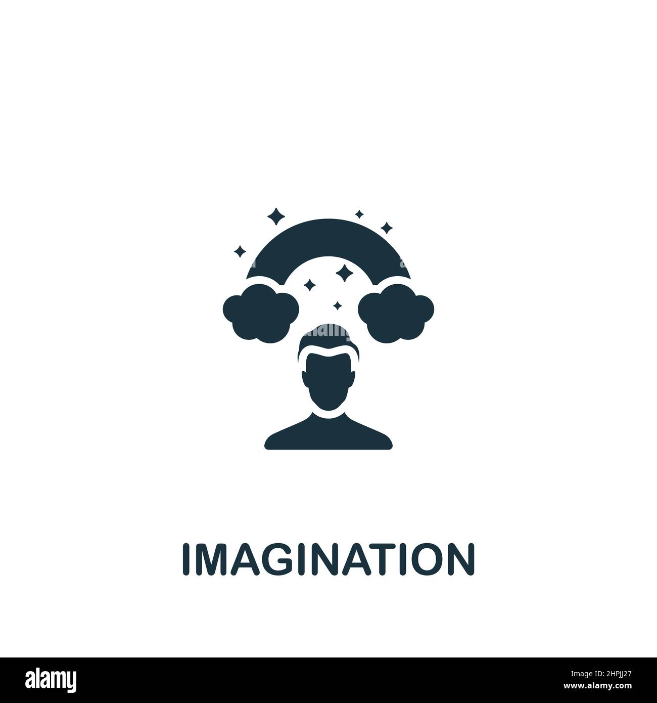 Imagination icon. Monochrome simple icon for templates, web design and ...