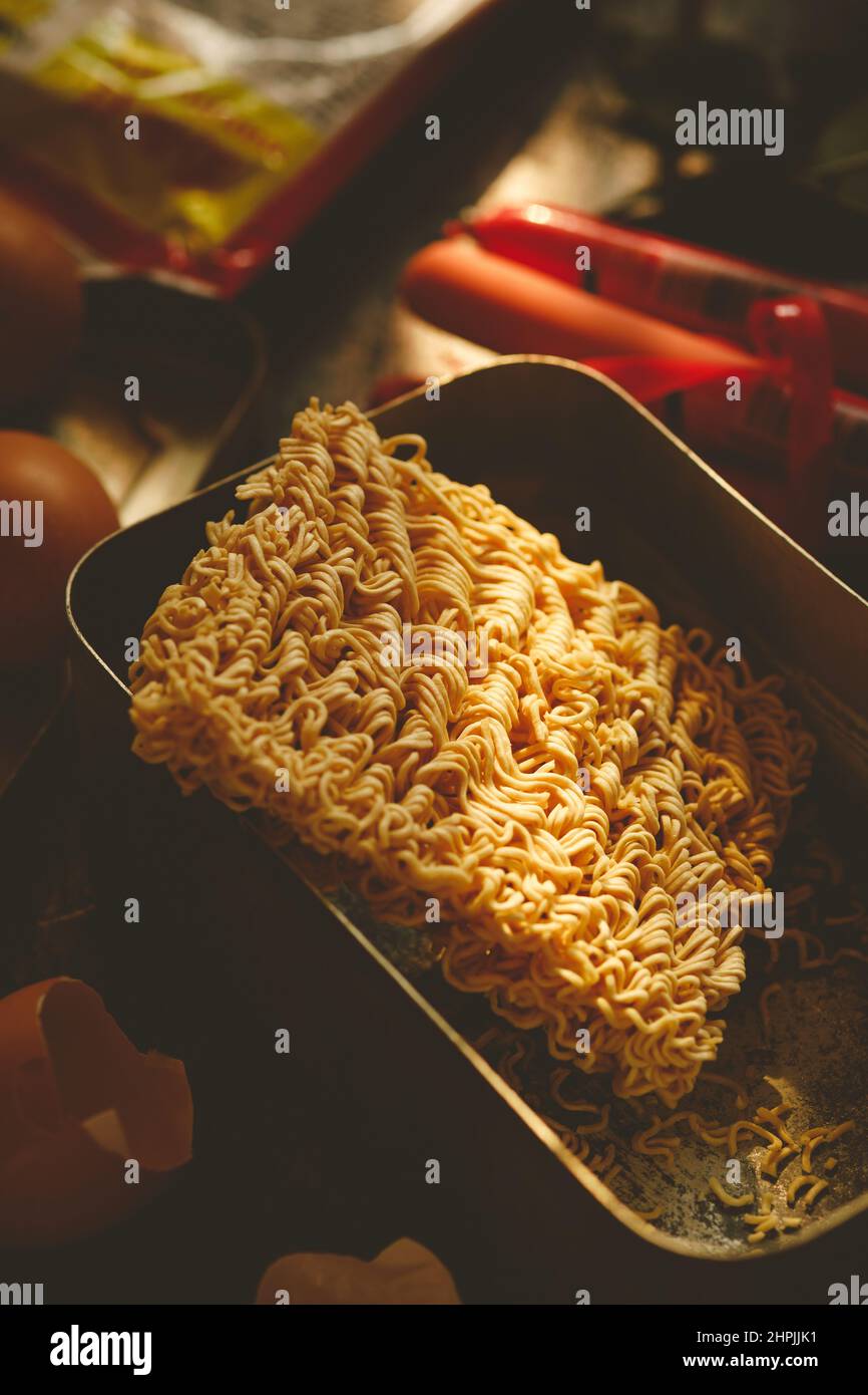 Instant noodles close up vertical hi-res stock photography and images ...