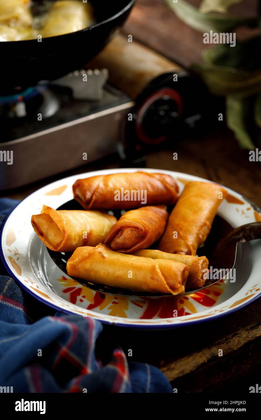 Fried spring rolls Stock Photo - Alamy
