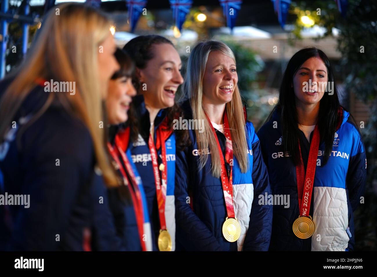 Great Britain's Eve Muirhead (right) alongside Vicky Wright, Jennifer ...