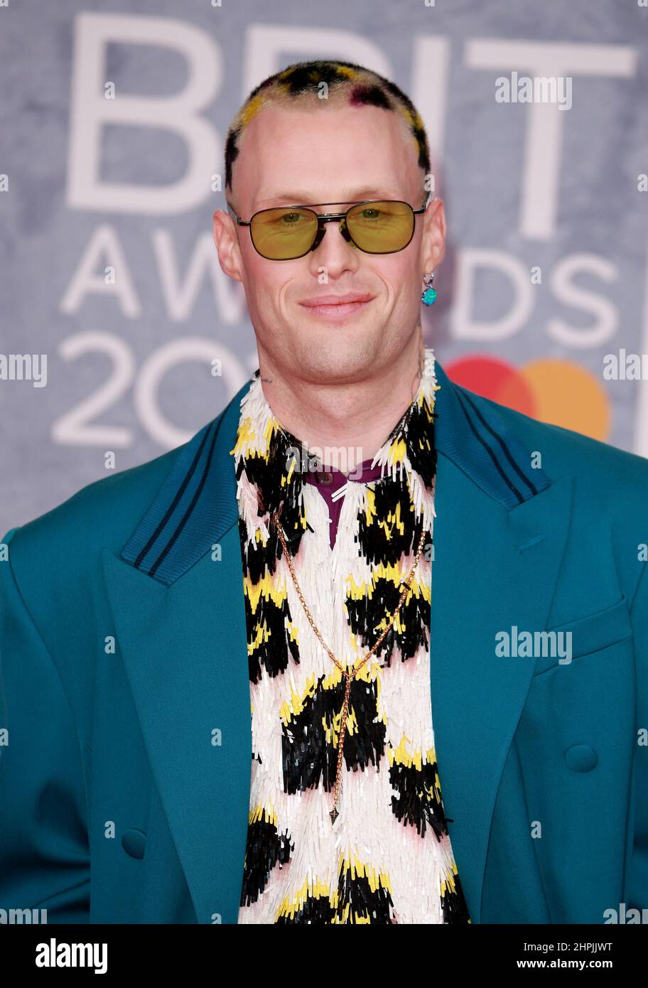 220 Kid arrives at The BRIT Awards 2022 at The O2 Arena on February 8 ...