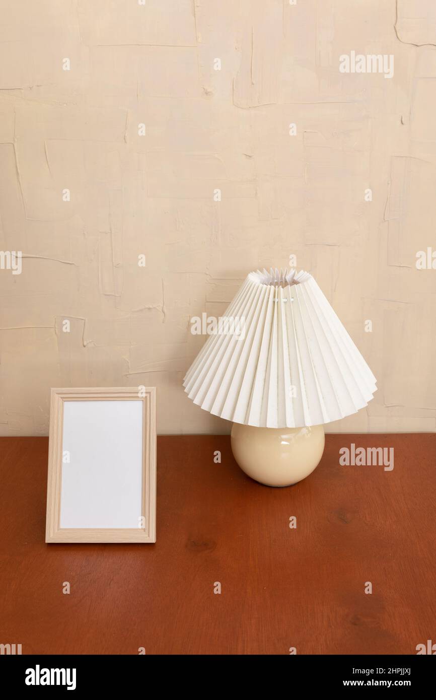 relax cozy objects and background with frame, lights Stock Photo - Alamy