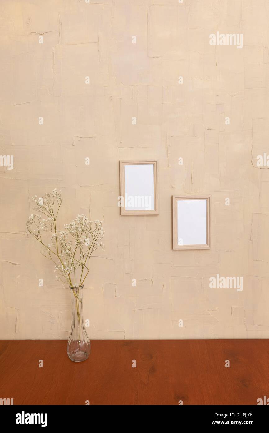 relax cozy objects and background with frame, lights Stock Photo - Alamy