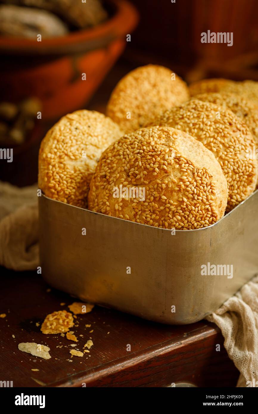 Baked wheat cake Stock Photo - Alamy