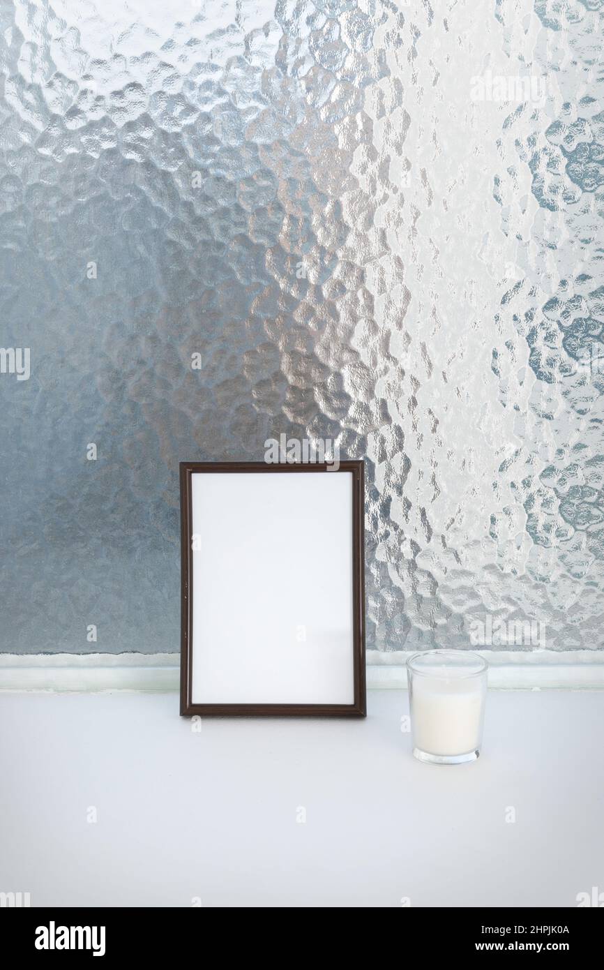 relax cozy objects and background with frame, lights Stock Photo - Alamy