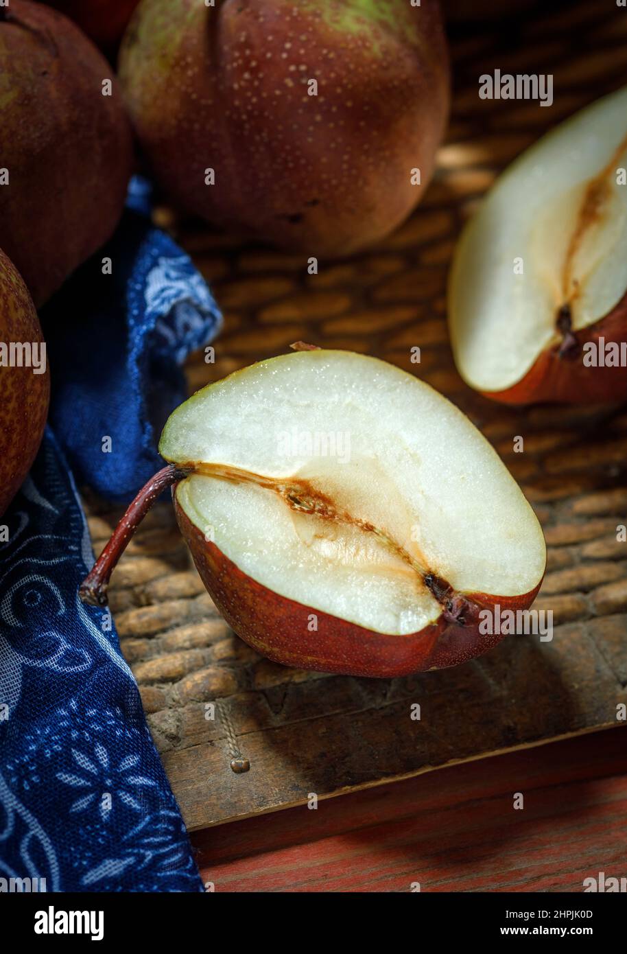 Pear cross section close up hi-res stock photography and images - Alamy