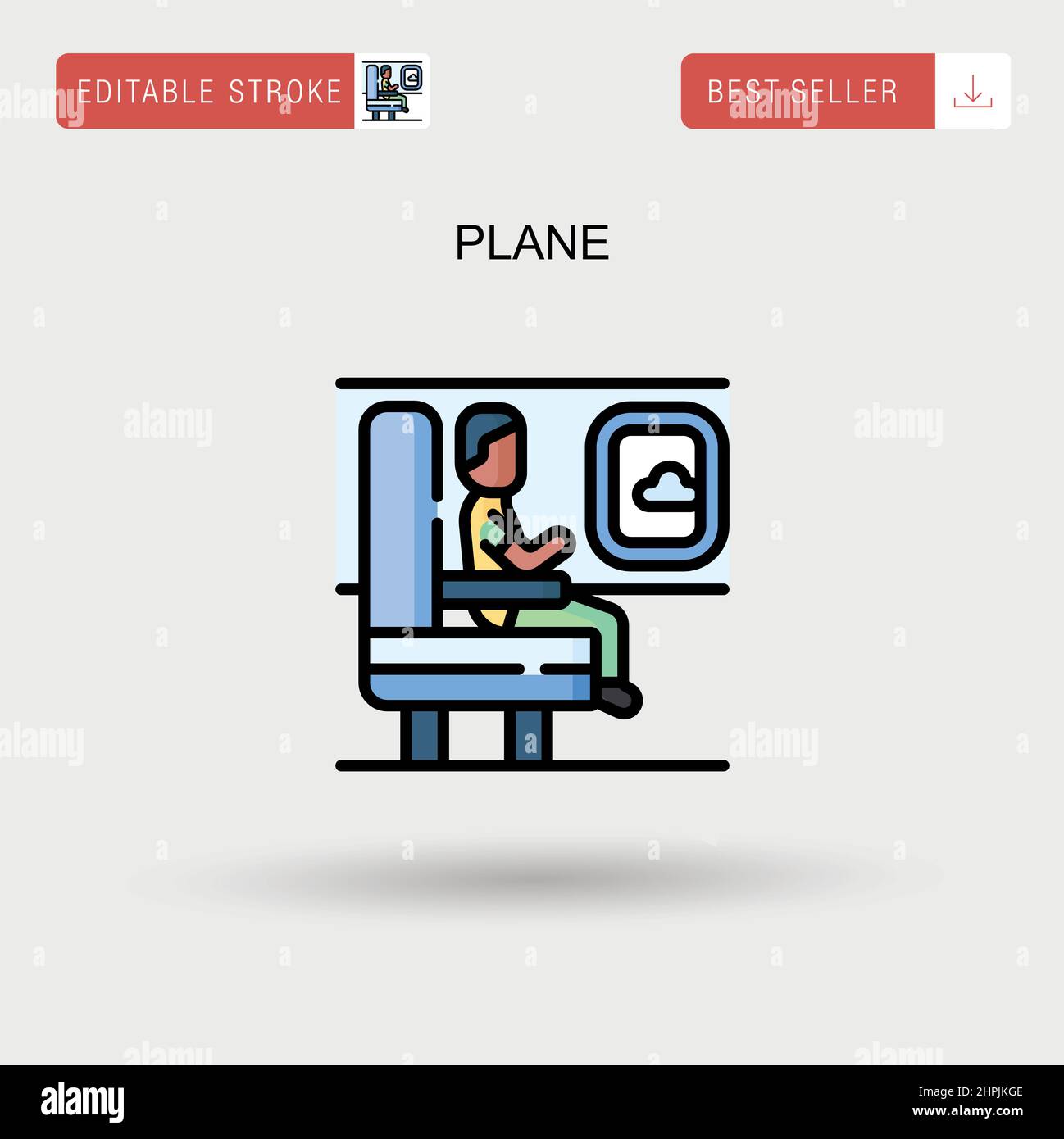 Plane Simple vector icon Stock Vector Image & Art - Alamy