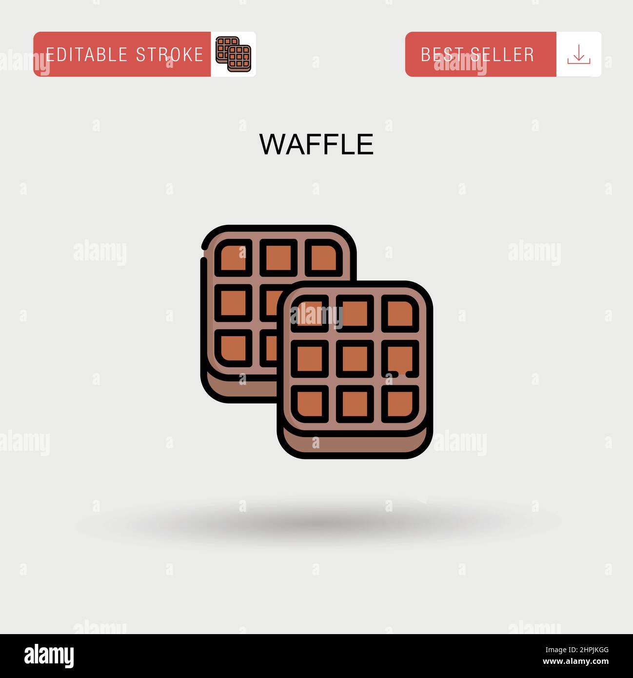 Tasty homemade food waffle Stock Vector Images - Alamy