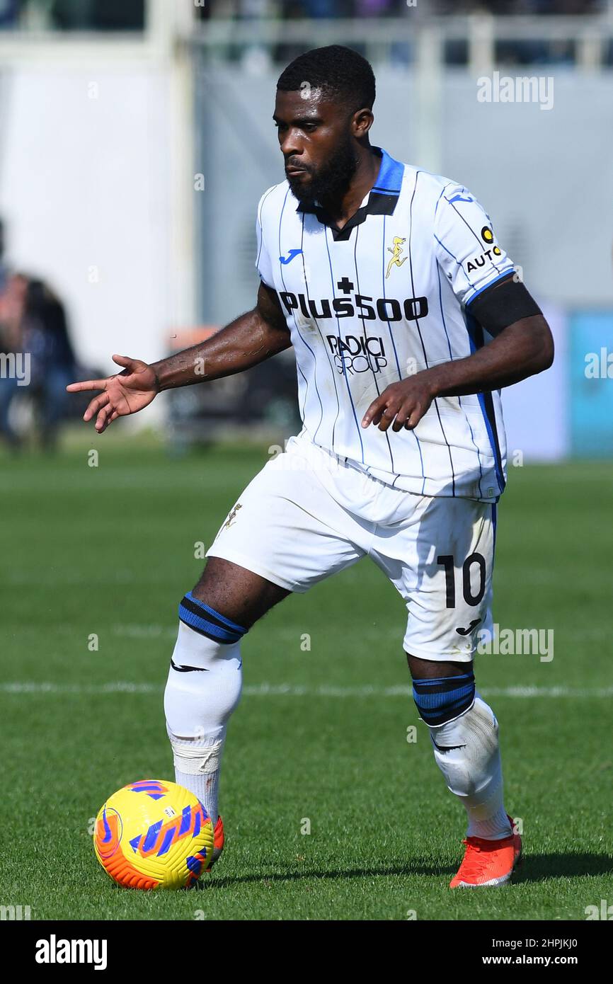 Florence, Italy. 20th Feb, 2022. Jeremy Boga of Atalanta during ...